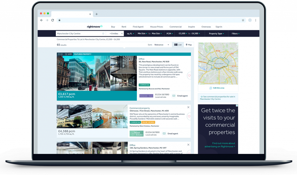 Advertise Commercial properties on Rightmove